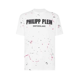 Philipp Plein T-Shirt mit Rundhalsausschnitt - - Tops - Herren - Wei&szlig; - M
