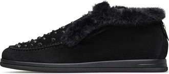 Loriblu Femme, Chaussures, Noir, Taille: 40 EU Mocassin en daim orné de cristaux