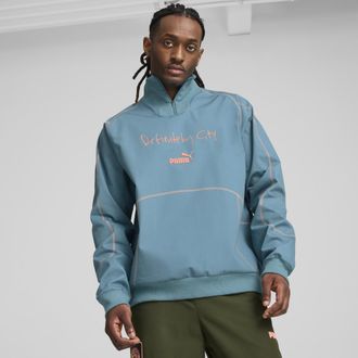 Puma Manchester City ftblSTATEMENT Drill Oberteil Herren, Kleidung, Blau, L