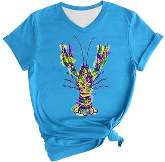 Generic Tee Shirt Femme Grande Taille D&eacute;t&eacute; Manche Court Basiques Hauts Shirts D&eacute;t&eacute; D&eacute;contract&eacute;e Loose Vetement &Agrave; La Mode Manches Courtes Chemise L&acirc;che Et Resp