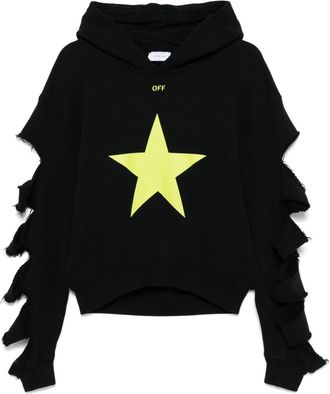 Off-white Star Undercut Hoodie - Schwarz
