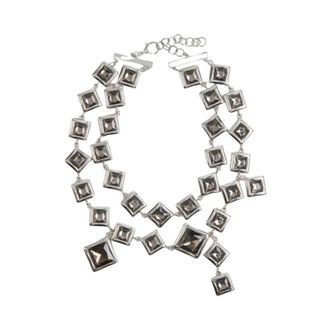 Liviana Conti Doppelreihige geometrische Halskette - - Accessories - Damen - Grau - ONE SIZE