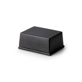 Continenta Butterdose, 250 g, schwarze Keramik, 12 x 10 x 6 cm, einzigartig