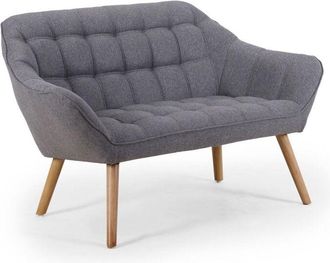 Paris Prix Paris Prix - Canap&eacute; 2 Places Scandinave Taone 128cm Gris