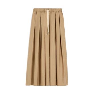 Max Mara Femme, Jupes, Beige, Taille: 36 FR Gonna a pieghe Pineta