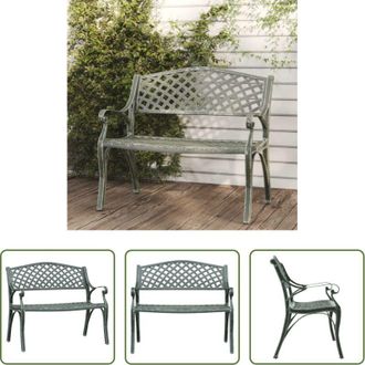 vidaXL vidaXL Banc en aluminium - Banc de jardin 102 cm Aluminium coul&eacute; Vert