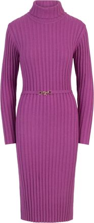 Apart Fashion APART Midistrickkleid mit G&uuml;rtel, lila, 44