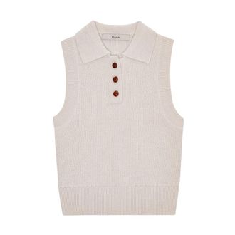 Remain &Auml;rmelloses Gestricktes Poloshirt - - Knitwear - Damen - Beige - L