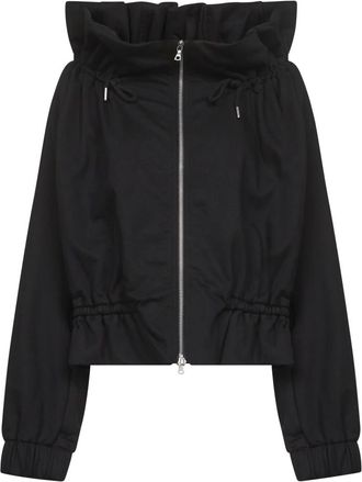 Dries Van Noten Femme, Sweatshirts et sweats &agrave; capuche, Noir, Taille: 36 FR Pull Noir avec Fermeture &Eacute;clair
