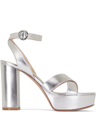 Gianvito Rossi Sandalen mit Plateau - Silber