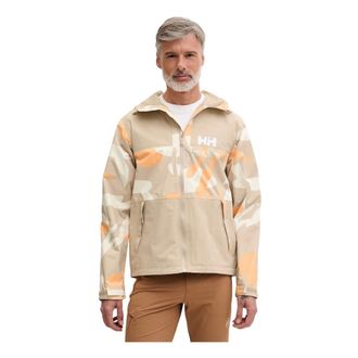Helly Hansen Ace Graphic Rain Jacket - Homme - Sport - Beige - Taille: S