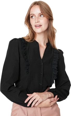 Trendyol Trendyol Damen Gerade Lange &Auml;rmel Regul&auml;r Hemd