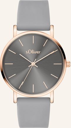 s.Oliver S.Oliver Armbanduhr Aus Silikon grau