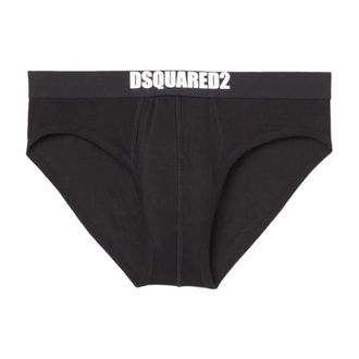Dsquared2 Homme, Sous-v&ecirc;tements, Noir, Taille: 2XL Slip avec Bande &Eacute;lastique Logo