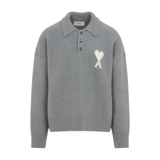 Ami Homme, Pulls, Gris, Taille: XL Pulls à col rond