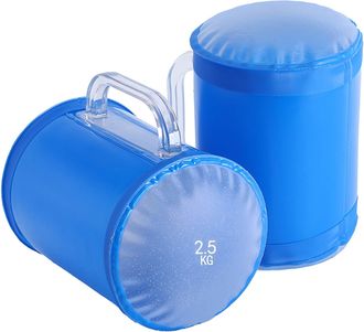 Generic Waterdumbbell, Markise Wassergewichte | 2x Wassertrainingsbeutel 5kg,Portable Core Training Hanteln Verstellbarer Muskeltrainer f&uuml;r Reha Anf&auml;nger Wome