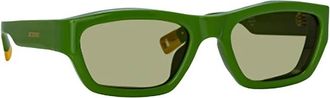 Jacquemus Femme, Accessoires, Vert, Taille: 57 MM Lunettes de soleil Meridiano