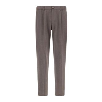 Herno Homme, Pantalons, Gris, Taille: M Pantalon de costume &agrave; pinces