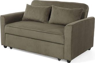 Best Mobilier Bestmobilier - Ernest - canapé droit 2 places convertible en velours côtelé