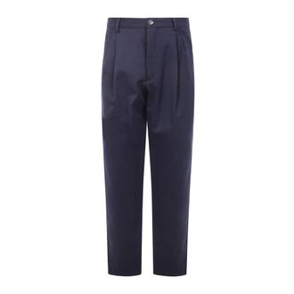 Brunello Cucinelli Hose mit Bundfalte - - Trousers - Herren - Blau - M