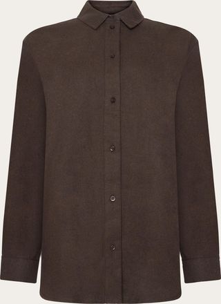 Knowledge Cotton Apparel Damen vegan Hemd Damen Flanell-Schokoladentorte