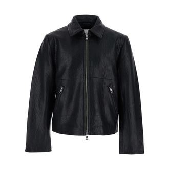 Won Hundred Homme, Vestes, Noir, Taille: M Dutton Leather Jacket