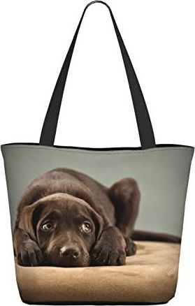 AOOEDM Joli sac &agrave; provisions pour femme Labrador 33 x 27,9 x 17,8 cm. Le cadeau parfait pour la Saint-Valentin. Cest de la Saint-Valentin pour maman, fille, 
