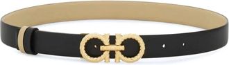 Ferragamo Femme, Accessoires, Noir, Taille: 100 CM Gancini Belt