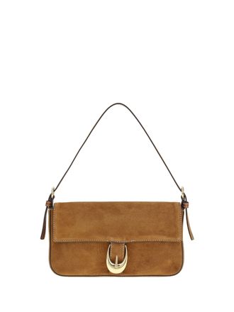 Staud Womens Shoulder Bag Harlow Tan Calf Leather