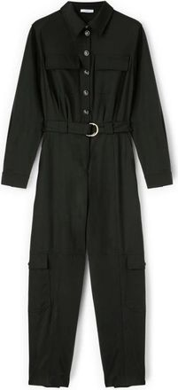 Motivi Femme, Combinaisons et Ensembles, Noir, Taille: 44 FR Combinaison longue en flanelle mélangée de laine