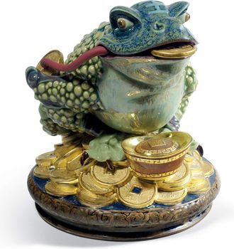 Lladro Figur Gl&uuml;cksfrosch. Limitierte Auflage. Frosch. Porzellan