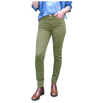 Denim Studio Katy Hose mit Fransenbund - - Trousers - Damen - Gr&uuml;n - W31