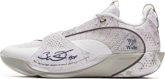 Li-Ning Wade All City 13 Encore Herren Basketballschuhe Leichtgewicht Hoch Rebound Professionelle Match Schuhe Weiß/Dampfblau EU 44 1/3