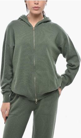 Bruno Manetti Cashmere Hooded Sweater with Full Zip size 42