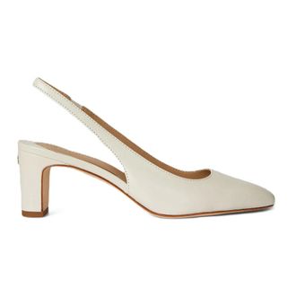 Ralph Lauren Femme, Chaussures, Blanc, Taille: 37 EU Escarpins Klaire Slingback en Cuir dAgneau