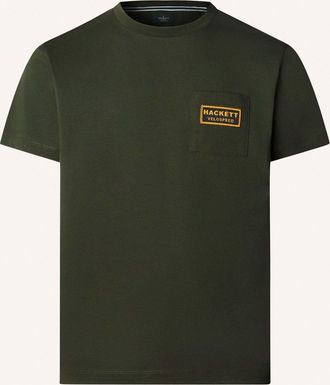 Hackett T-Shirt Heritage Rally Pocket gruen