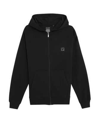 Lyle & Scott Mens Loungewear Zip Through Hoodie Hooded Sweatshirt, Jet Black, L