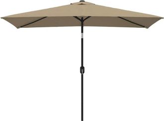vidaXL Vidaxl - Parasol dextérieur avec mât en métal 300x200 cm taupe
