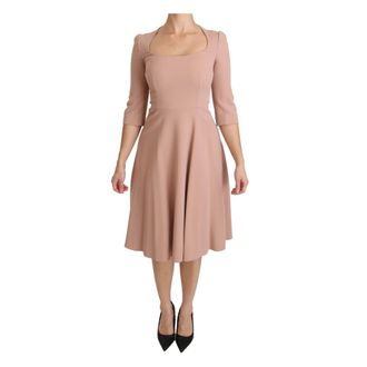 Dolce & Gabbana Elegantes Hellrosa A-Linie Kleid - - Dresses - Damen - Rosa - XS