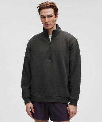 lululemon Haut demi-zipp&eacute; Steady State pour Hommes - Gris - Taille XL