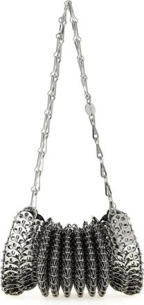Paco Rabanne Sac bandouli&egrave;re accord&eacute;on en m&eacute;tal - Femme - Sacs - Gris - Taille: ONE Size