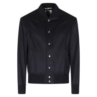 Kired Cashmere College Bomber - - Jackets - Herren - Blau - L