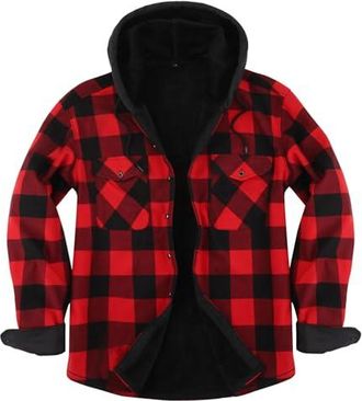 Generic Sweats &agrave; Capuche Homme &agrave; Carreaux, Sweat Zipp&eacute; Homme Polaire Manches Longues Chaud Sweat pour Hiver Automne Sweatshirt Poche Kangourou Hoodies Sports 