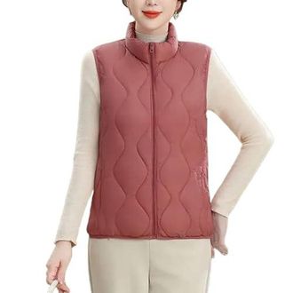 Generic Veste de printemps ample en coton pour femme avec &eacute;paules &eacute;paisses, rose, X-Large