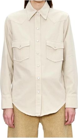 A.P.C. A.p.c. - Chemise Western - Femme - Blouses et Chemises - Beige - Taille: 36 FR