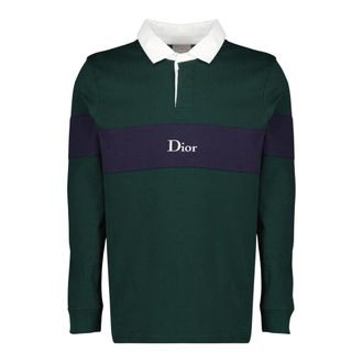 Dior Langarm Poloshirt - - Tops - Herren - Gr&uuml;n - XS