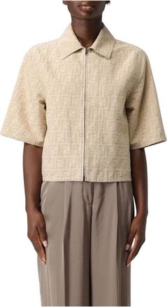 Fendi Damen, Blusen & Hemden, Beige, 3XSGr&ouml;&szlig;e