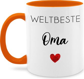 Shirtracer Tasse Tassen 325ml - Muttertagsgeschenk Omi Geschenk Weltbeste Oma Geschenkidee Gro&szlig;mutter I - 325 ml - Orange - oma-tasse f&uuml;r omas kaffeetasse omilei
