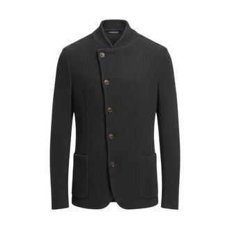 Emporio Armani Chenille Blazer - - Knitwear - Herren - Schwarzk - XL