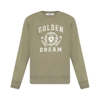 Golden Goose Sweatshirt mit Logo-Print aus Baumwolle - - Sweatshirts & Hoodies - Herren - Gr&uuml;n - M
